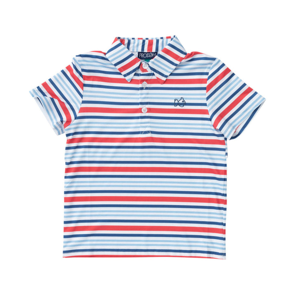 Prodah - Pro Performance Polo - Red White Blue Stripe – Annie Jewel and ...